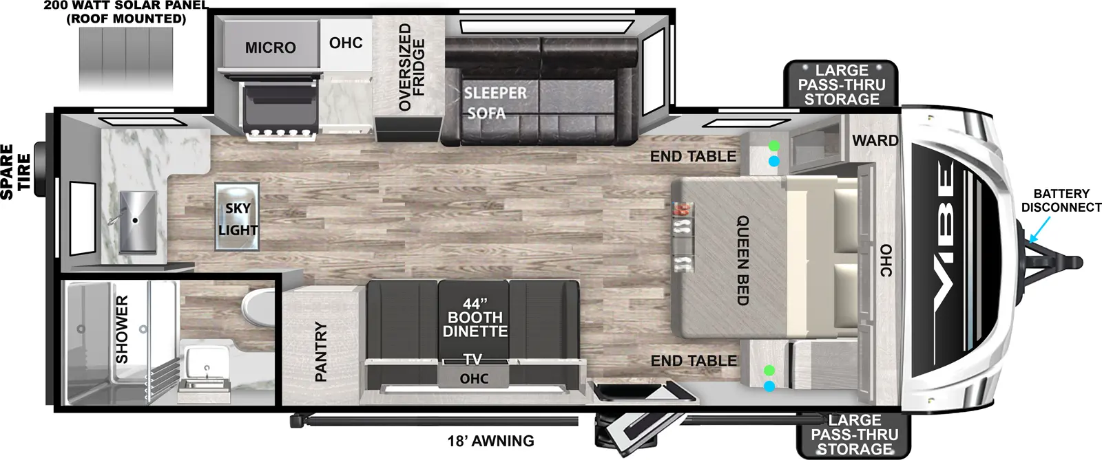 Vibe West Floorplans - Forest River RV